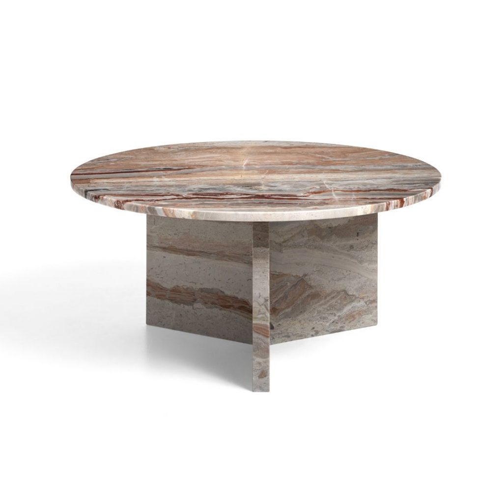 Asahi Marble Coffee Table – Elegant Rust-Toned Centre Table - The Pure ...
