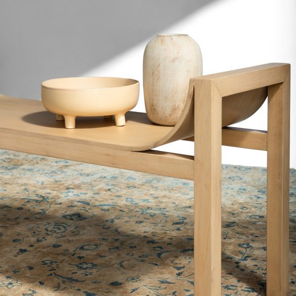 Nami Ashwood Bench | Modern Rustic Bed Bench